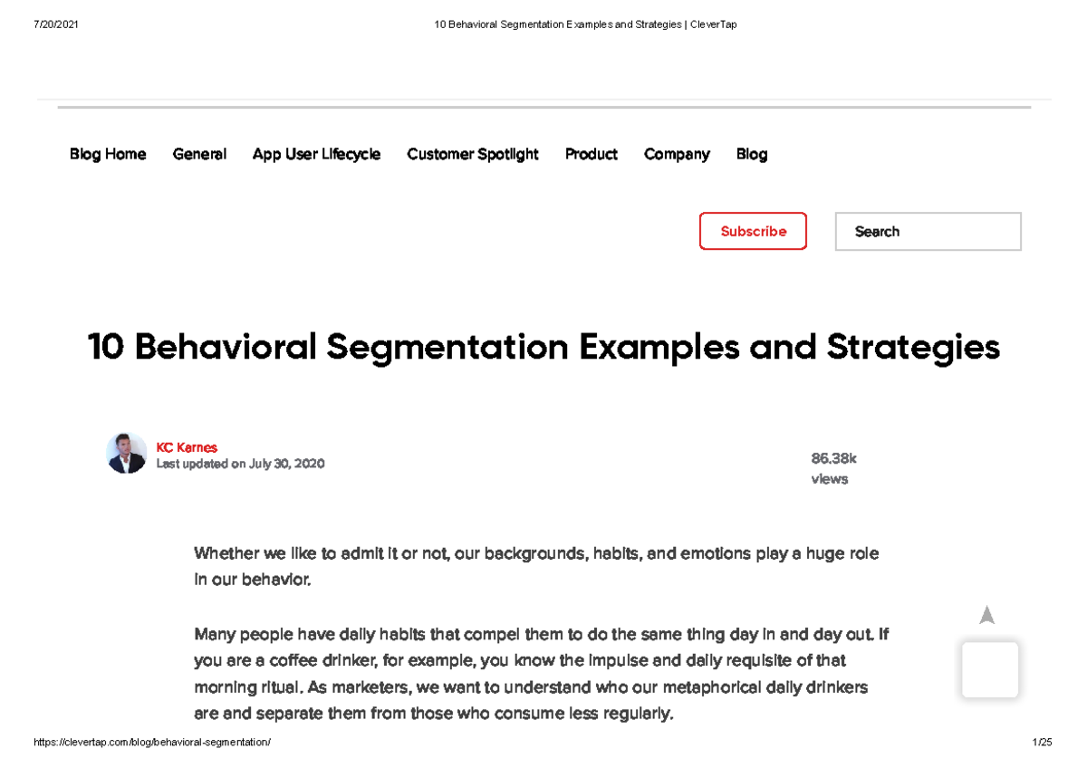 10 Behavioral Segmentation Examples and Strategies Clever Tap - 10 ...