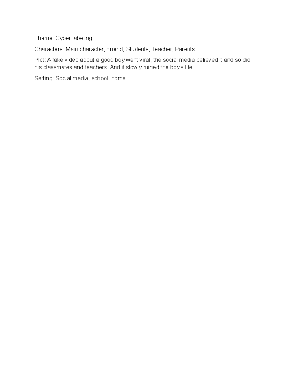MIL cyberlabel - adsafsasdfsag - Theme: Cyber labeling Characters: Main ...
