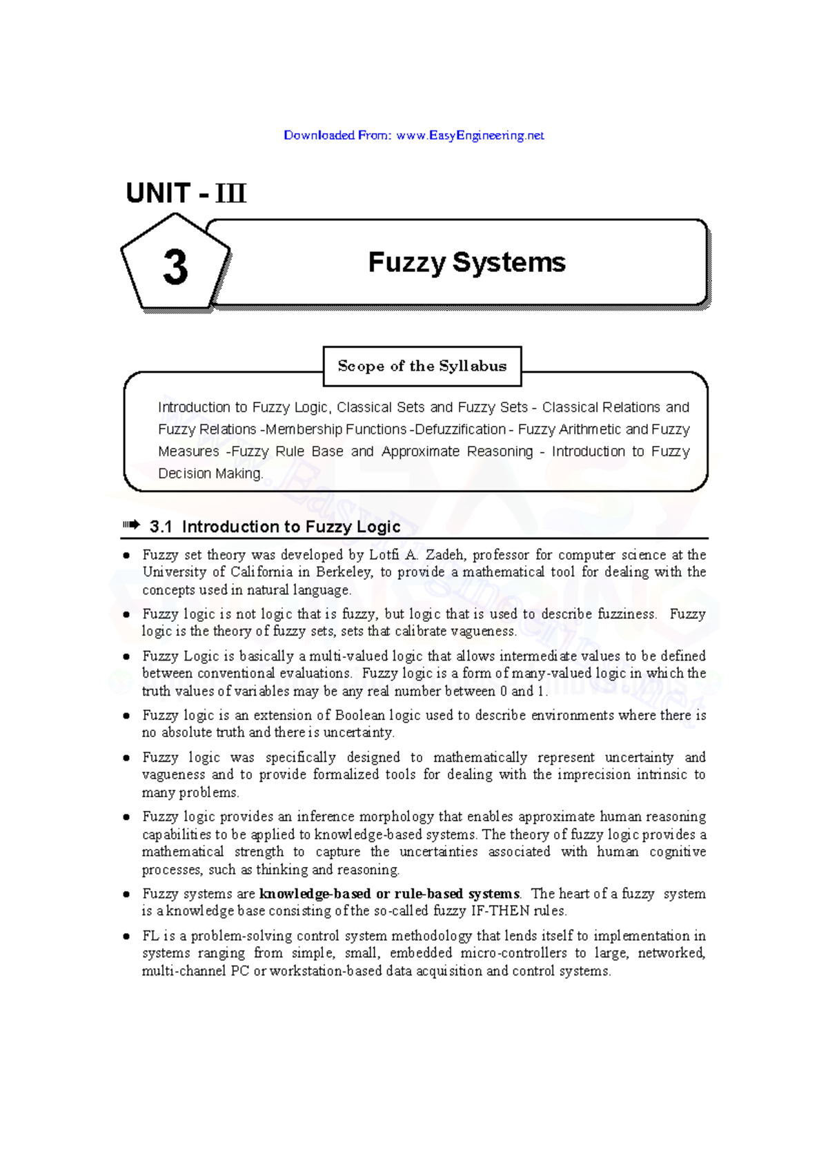 CS8086 Unit 3 - By www - its the notes - Introduction to Fuzzy Logic ...