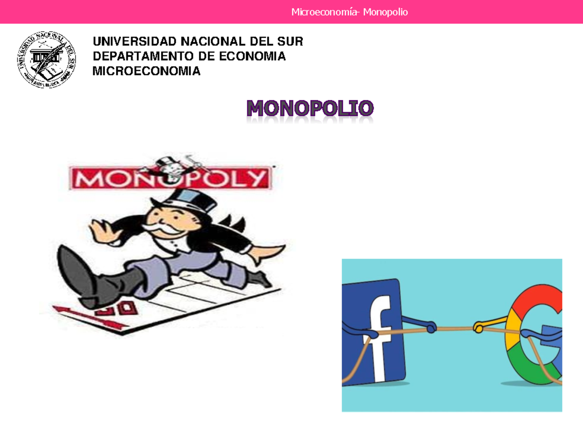 Unidad 8- Monopolio 2C 2020 - UNIVERSIDAD NACIONAL DEL SUR DEPARTAMENTO ...