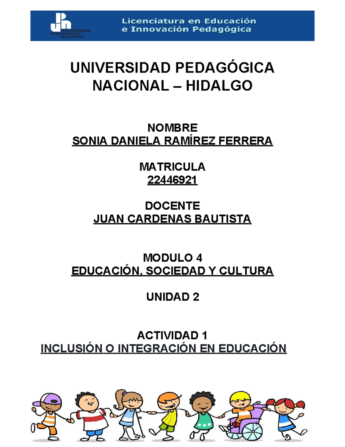 SDRF Inclusion - LEIP Módulo 4 - UNIVERSIDAD PEDAGÓGICA NACIONAL ...