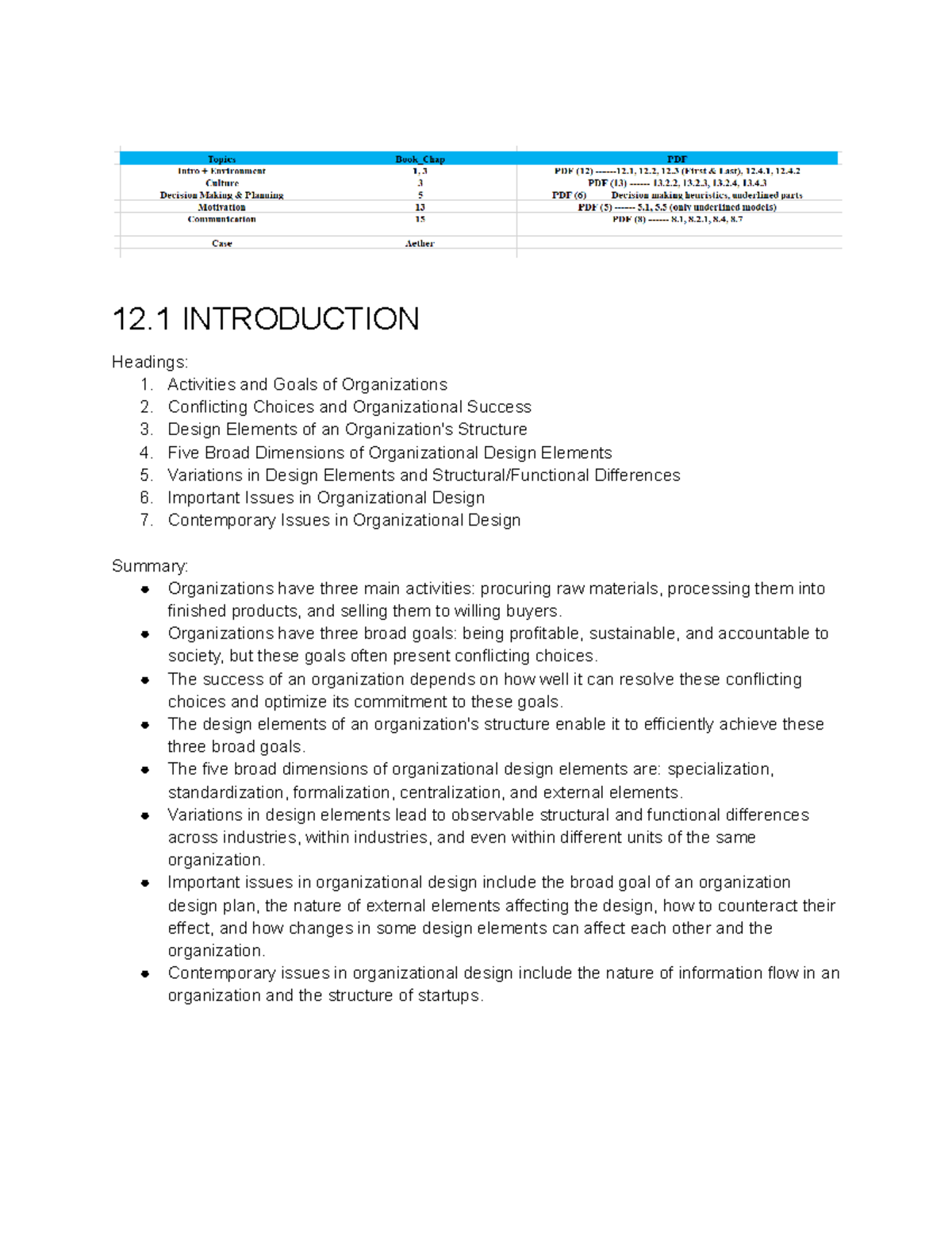 THE DOC Final - 12 INTRODUCTION Headings: 1. Activities and Goals of ...