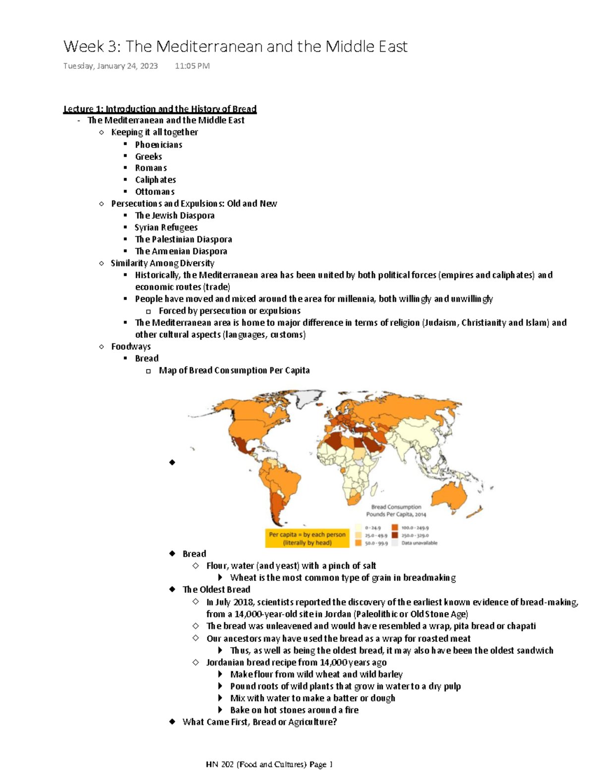 Food and Cultures Week 3 - Lecture 1: Introduction and the History of ...