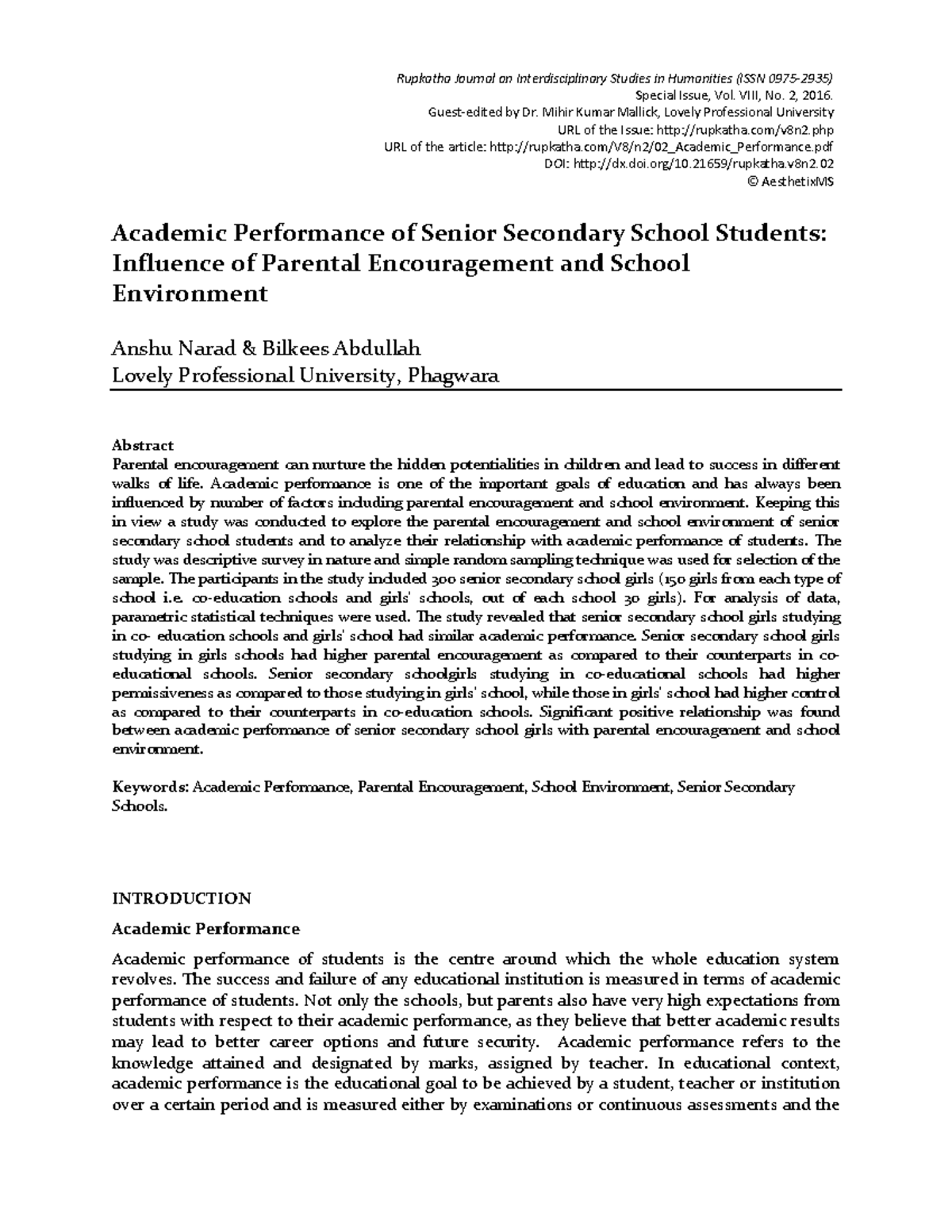 02 Academic Performance - Academic performance is one of the important ...