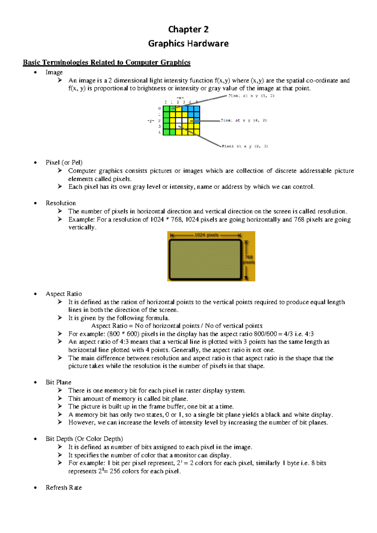Chapter-1 - New course - Chapter 2 Graphics Hardware Basic ...