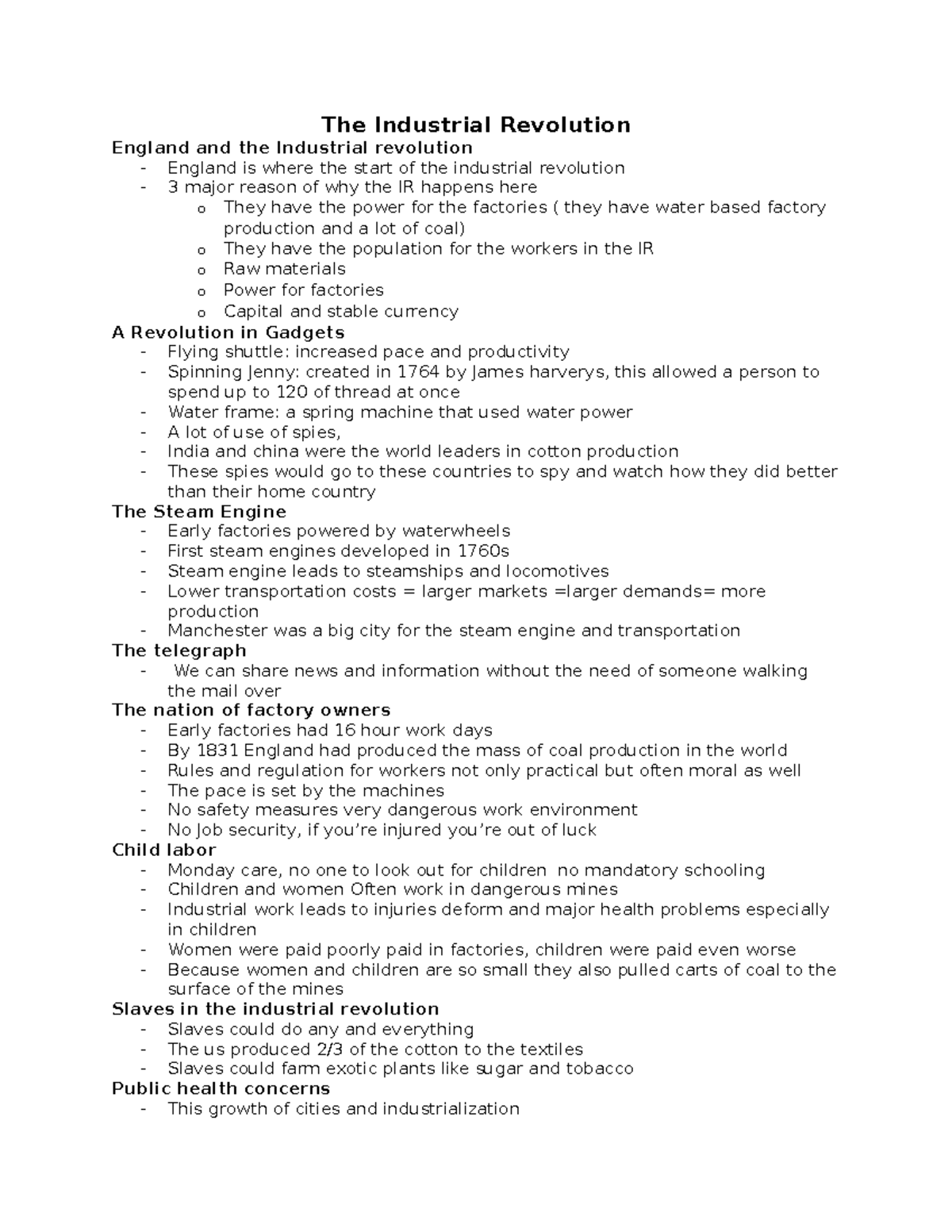 The industrial revolution copy - The Industrial Revolution England and ...