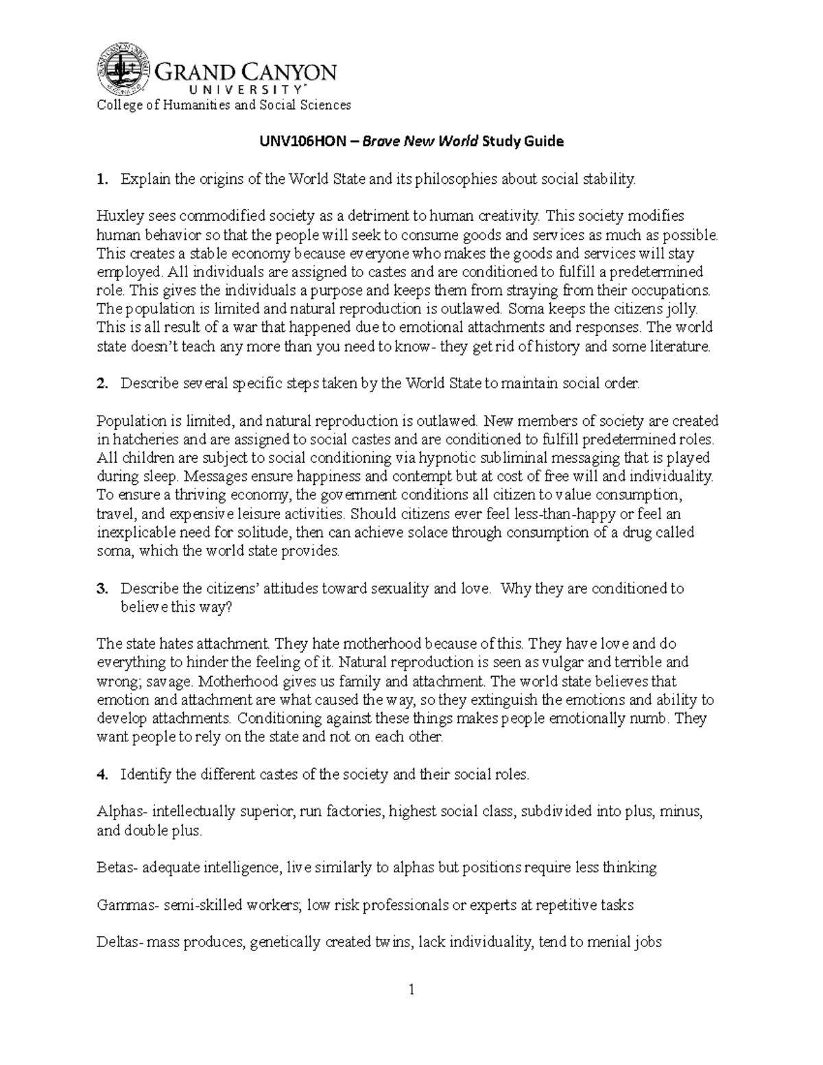 BNW Study Guide r3 - College of Humanities and Social Sciences ...