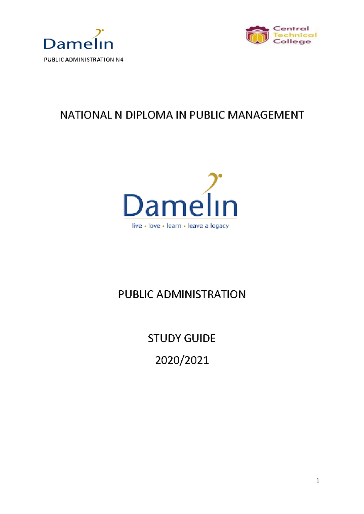 Public Administration N4 Study Guide - NATIONAL N DIPLOMA IN PUBLIC ...