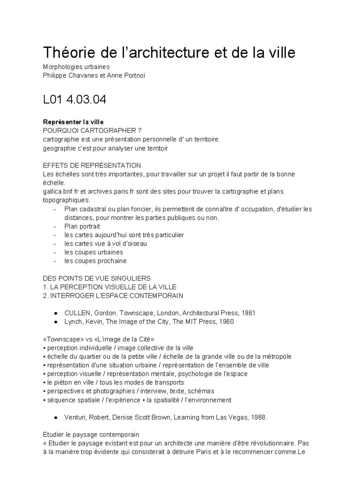 Théorie de l’architecture et de la ville - Théorie de l’architecture et de la ville Morphologies ...