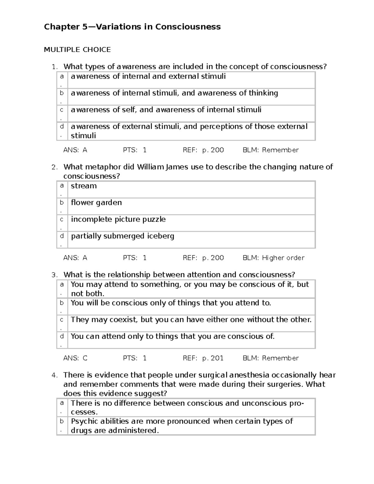 Unit 5 - Multiple choice mandatory assignment - Chapter 5—Variations in ...
