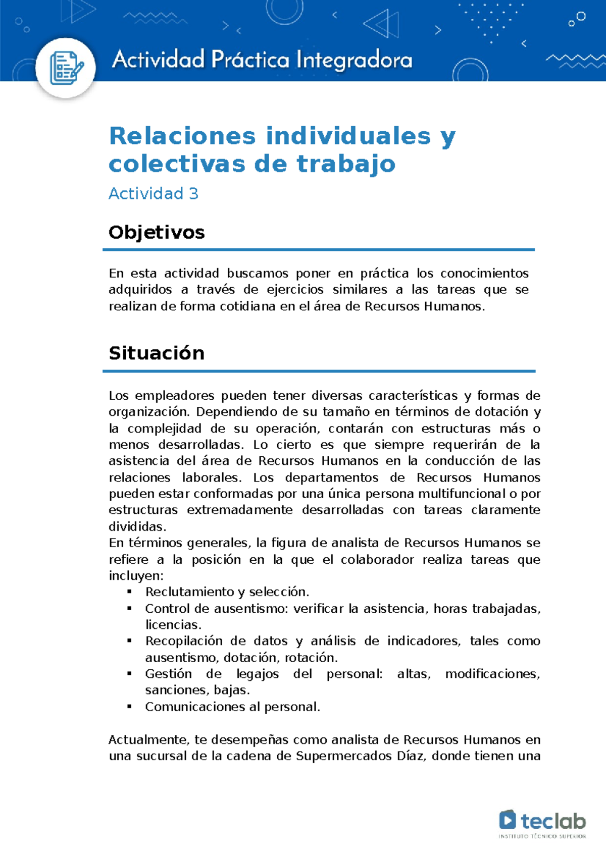API 3 Relaciones individuales y colectivas de trabajo - Relaciones individuales y colectivas de ...