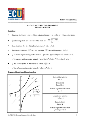 MAT2437 Matlab Worksheet Laplace Transforms - School of Engineering and ...