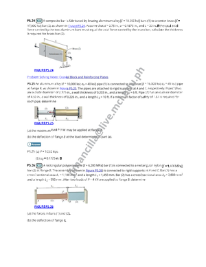 ME101-1P Beam Deflections Problems part 2 - Material Science and ...