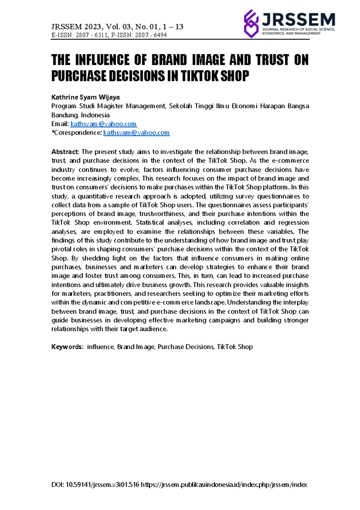 516-Article Text-5851-1-10-20230812 - JRSSEM 2023, Vol. 0 3 , No. 01 , 1 – 13 E-ISSN: 2807 ...