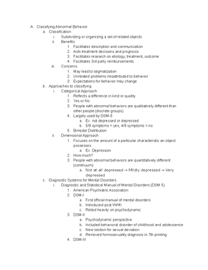 Chapter 1-Examples and Definitions of Abnormal Behavior - Examples and ...