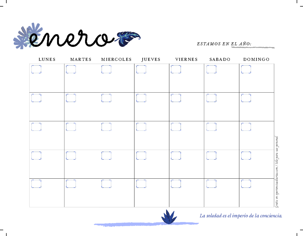Calendariosinfechaconfrases - enero L U N E S M A R T E S M I E R C O L ...