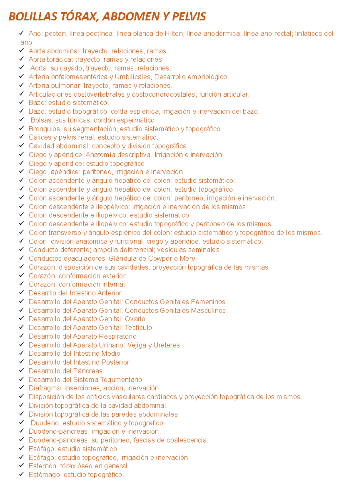 Bolillas Tórax - BOLILLAS TÓRAX, ABDOMEN Y PELVIS Ano: pecten, linea ...