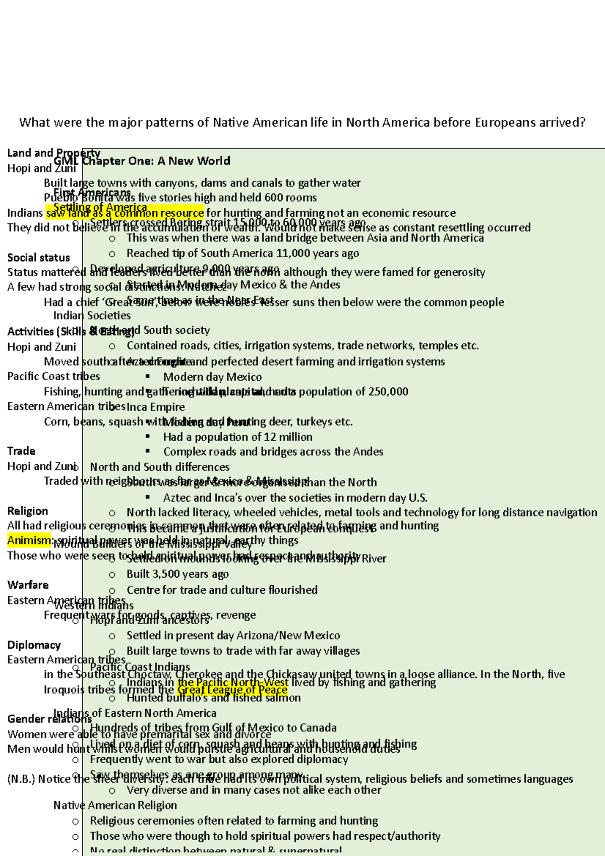 1. Indigenous Peoples and European Colonization - What were the major ...