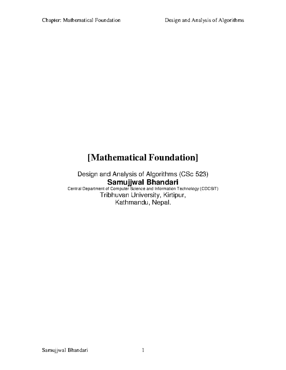 2 mathbg - Notes for design and analysis of algorithms - [Mathematical ...