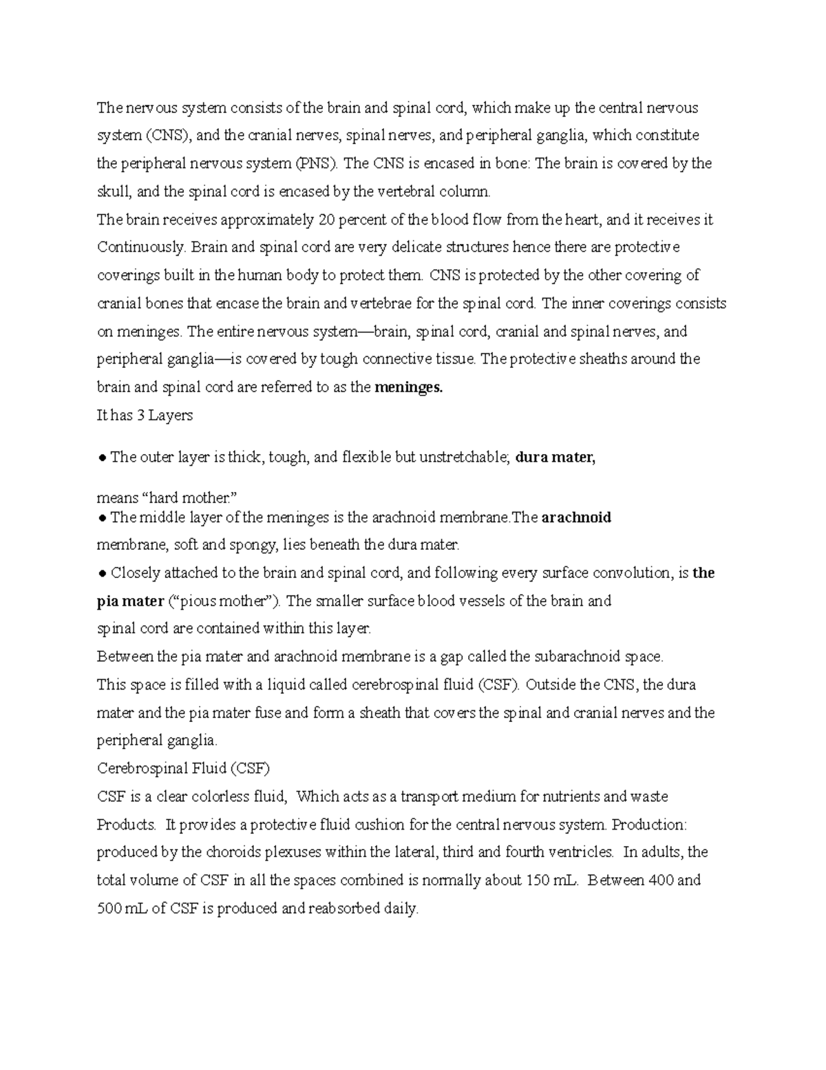 Brain - biopsychology notes - The nervous system consists of the brain ...