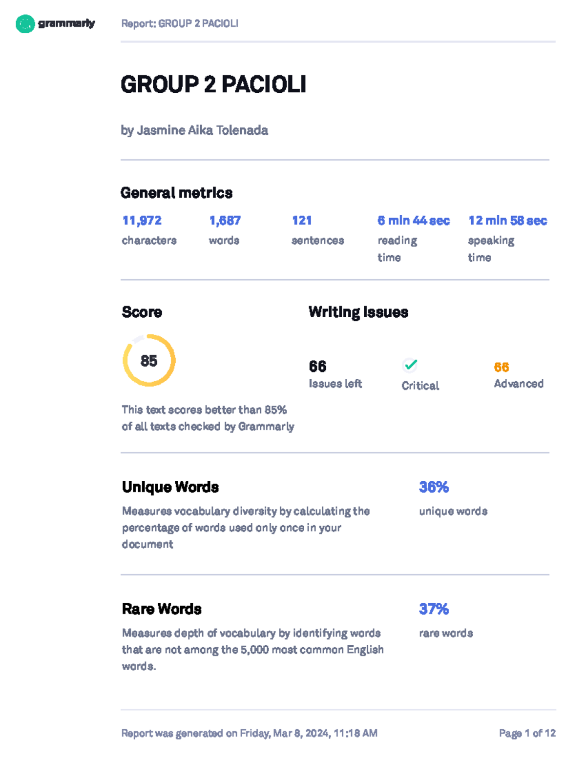 Report - hehe - GROUP 2 PACIOLI by Jasmine Aika Tolenada General ...