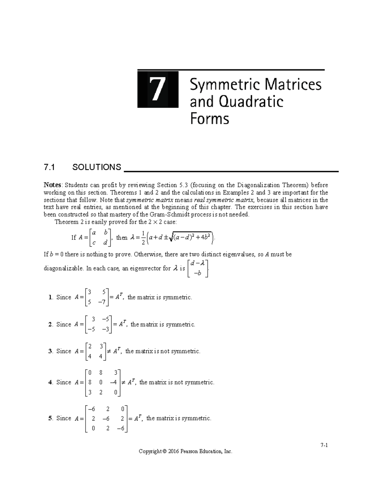 Solutions chap 7 - zzzzzzzzzzzzzzzzzzzzzzzz - 7- 7 SOLUTIONS Notes ...