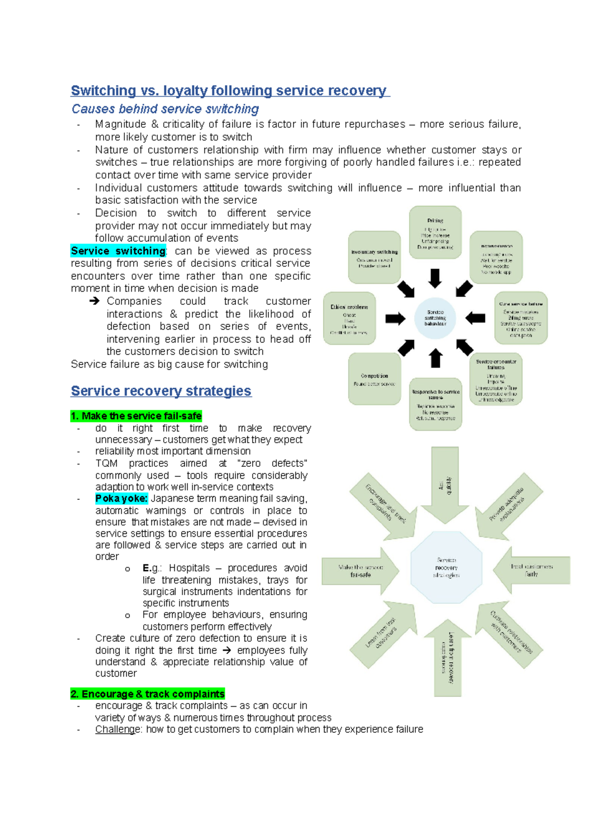 Switching vs. loyalty following service recovery - Switching vs ...