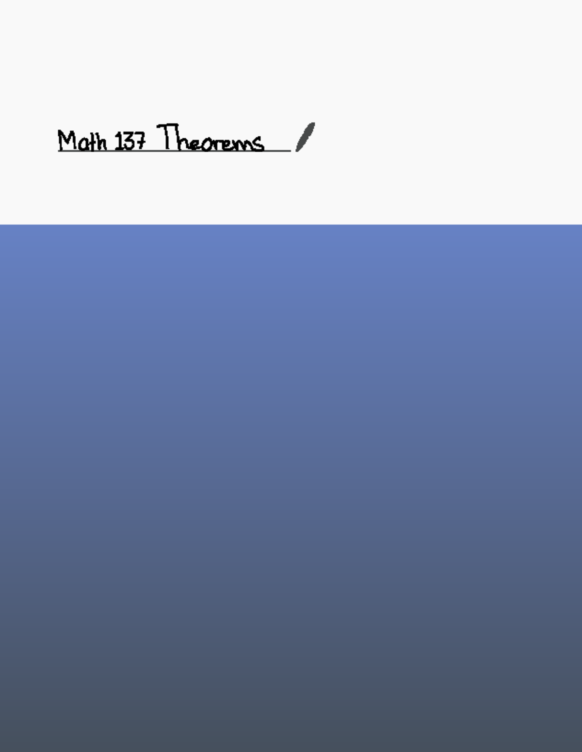 Math 137 Theorems Examples Math 137 Theorems Triangle