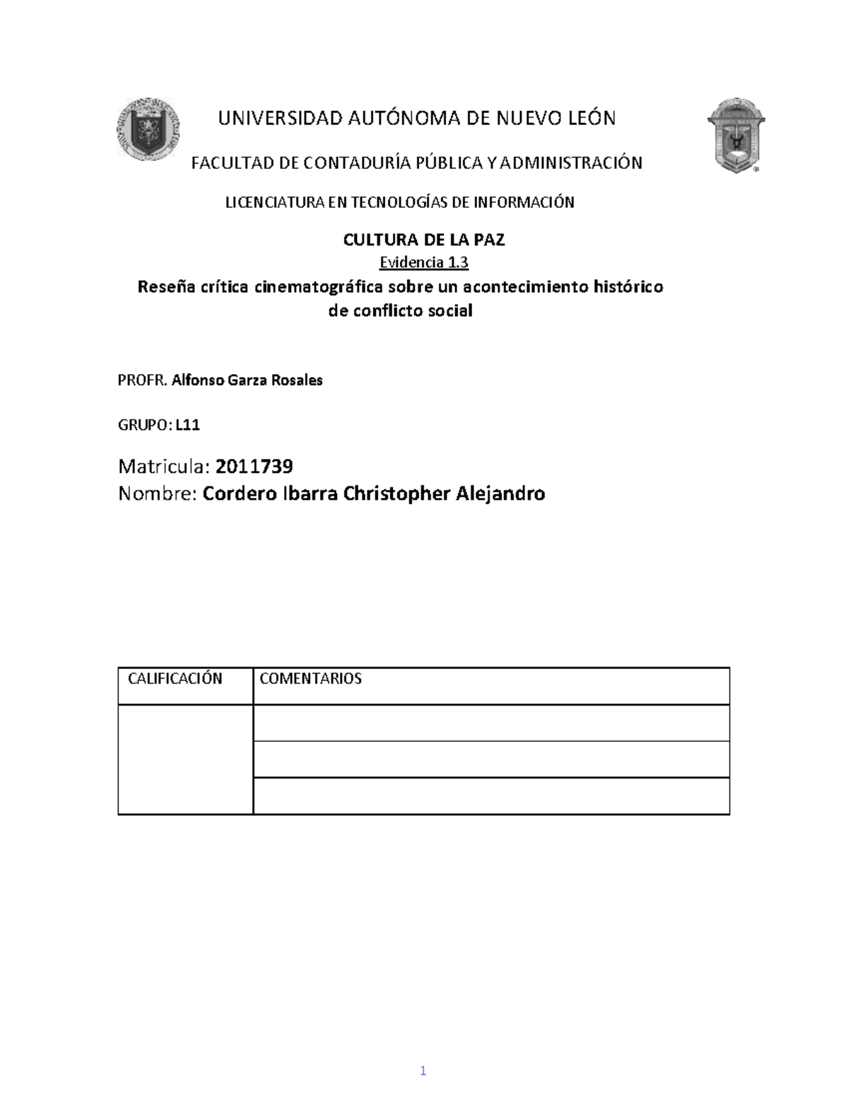 E1 Christopher Alejandro Cordero Ibarra - UNIVERSIDAD AUTÓNOMA DE NUEVO ...