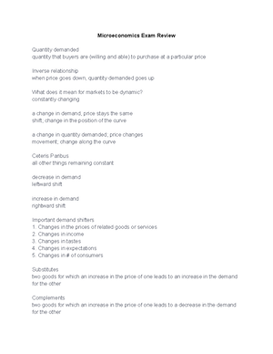 Microeconomics Chapter 5 Notes - Microeconomics Chapter 5 Notes types ...