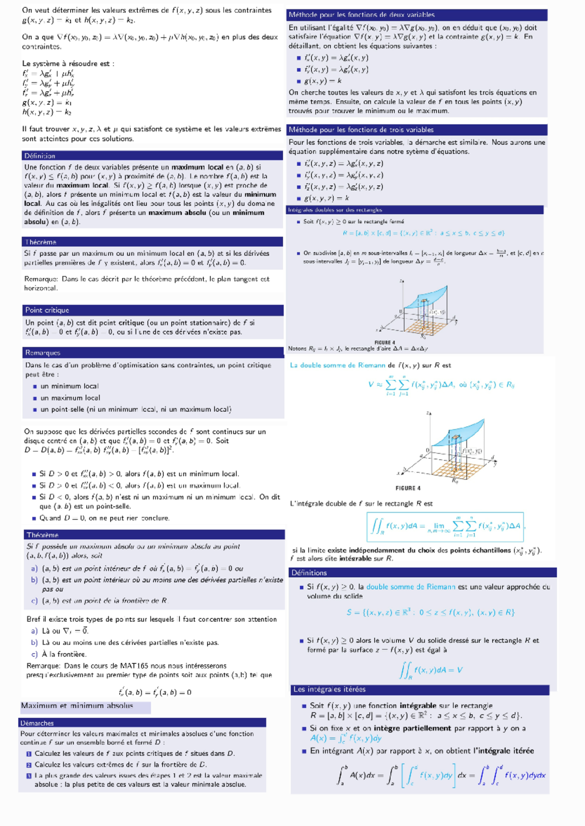 Feuille notes 5 - MAT165 - Studocu