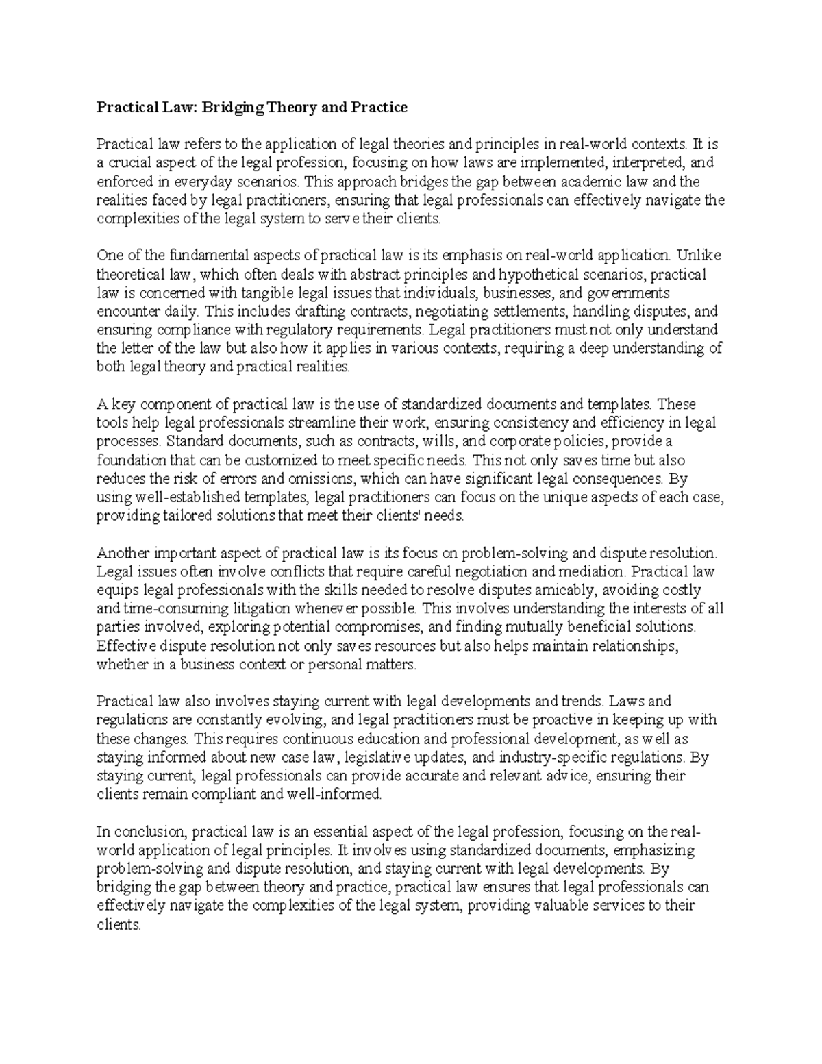 Practical Law - it ok - Practical Law: Bridging Theory and Practice ...