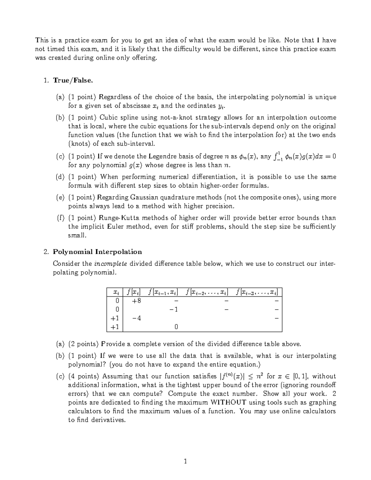 Final practice 1 no sol - This is a practice exam for you to get an ...