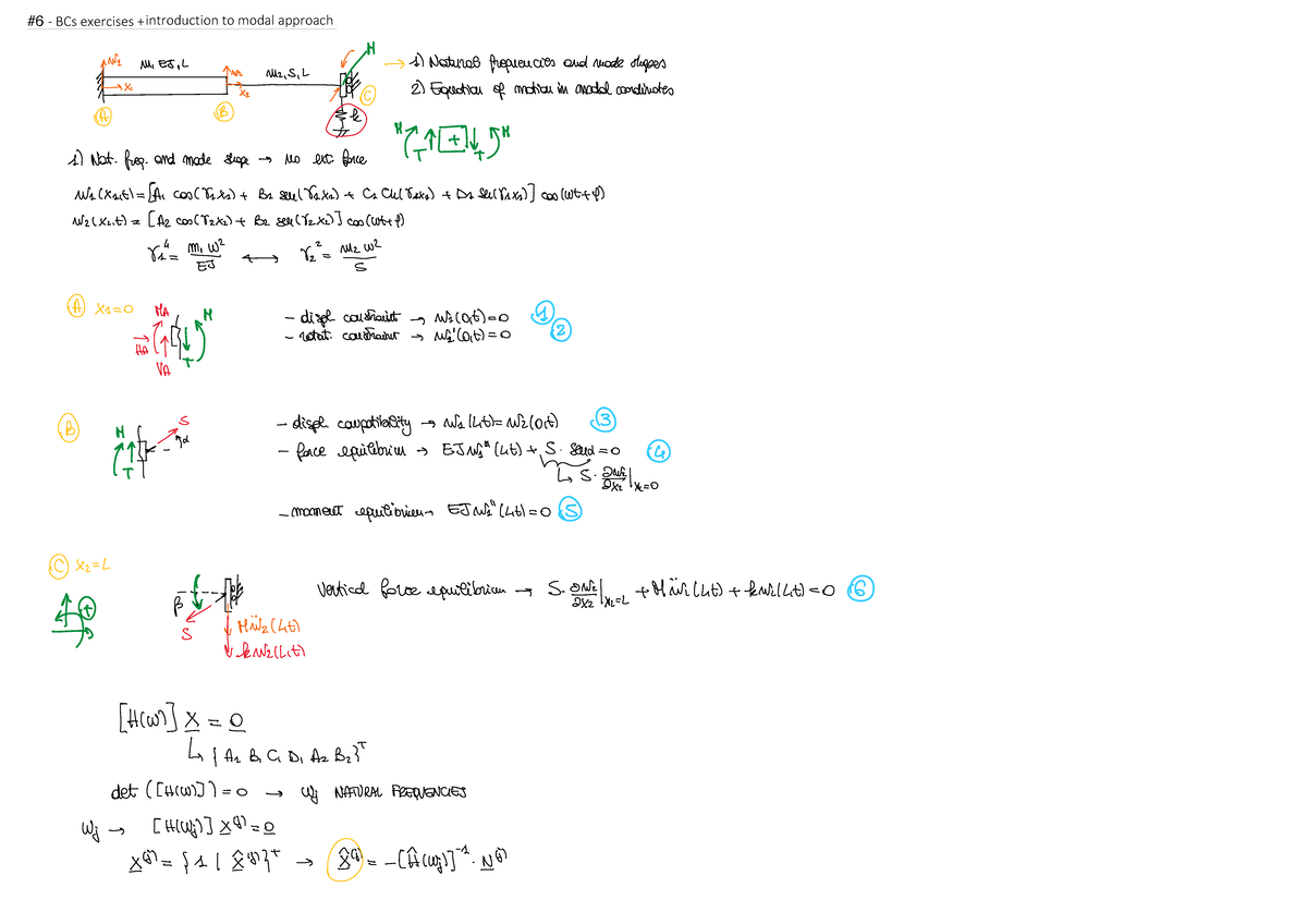 #6-7 - BCs beam and introduction to Modal Approach - Mechanical system ...
