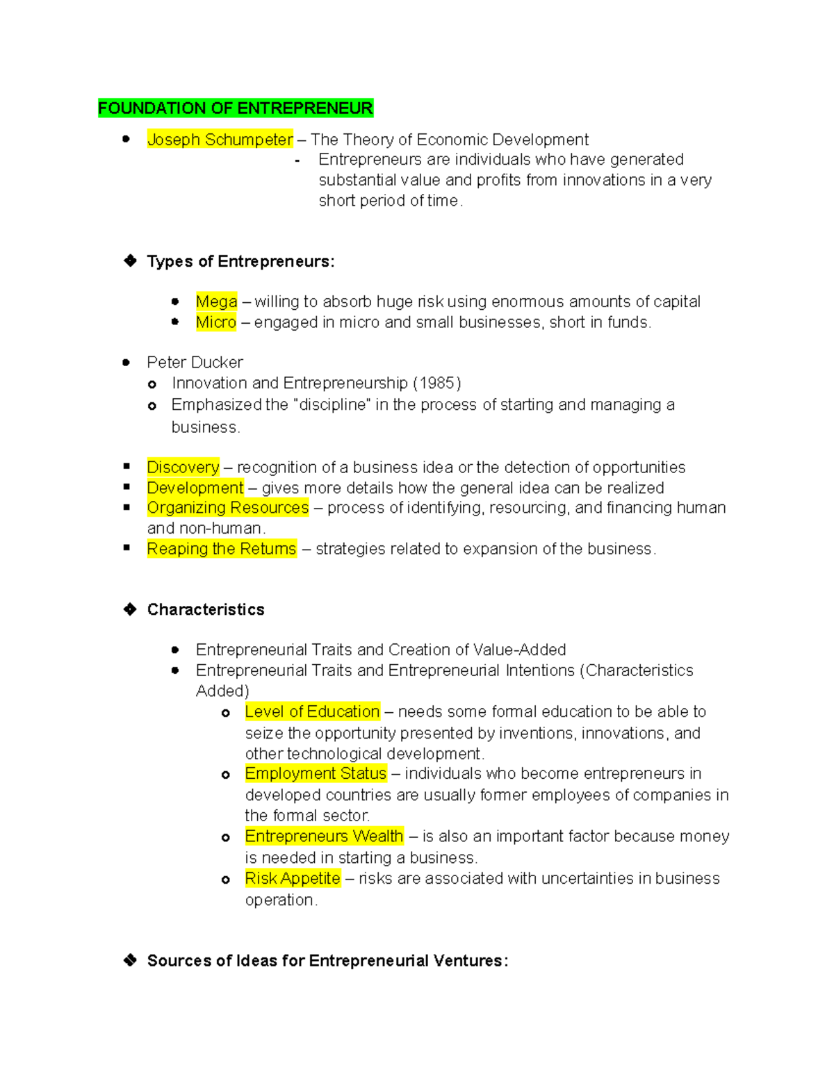 Foundation of Entrepreneur - FOUNDATION OF ENTREPRENEUR Joseph ...