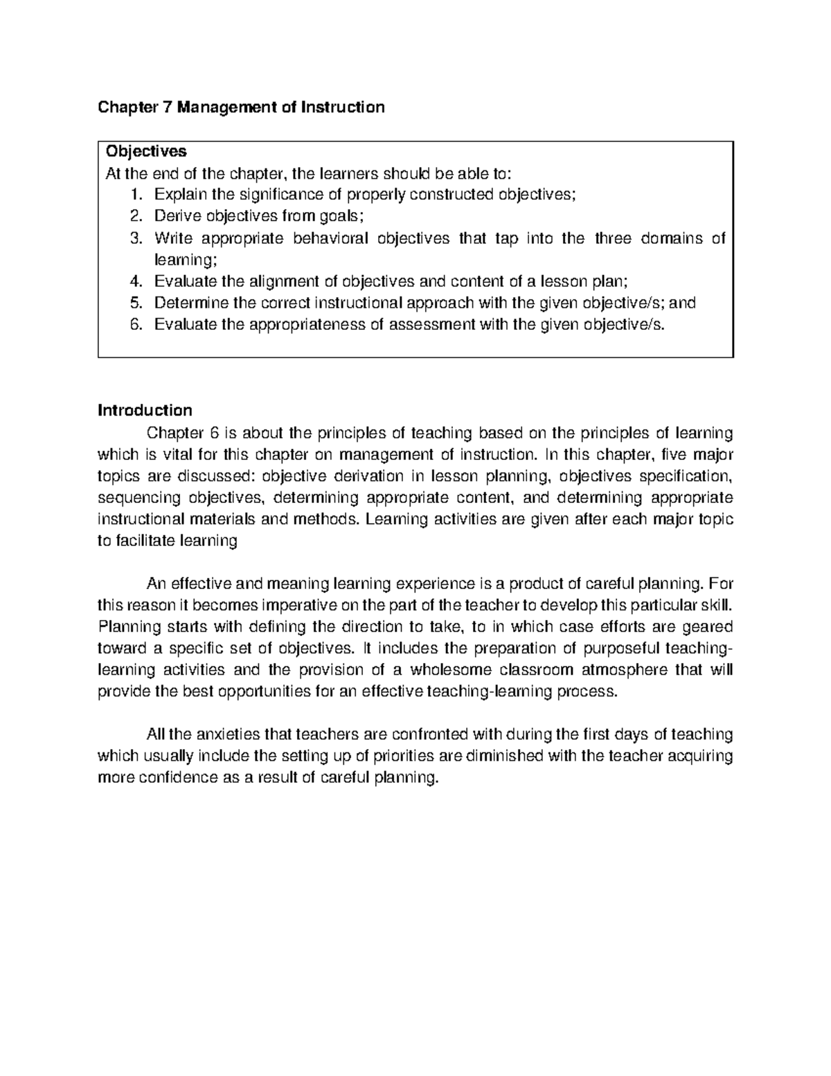 Chapter-7 Management-of-Instruction Acctg 3235 - Chapter 7 Management ...
