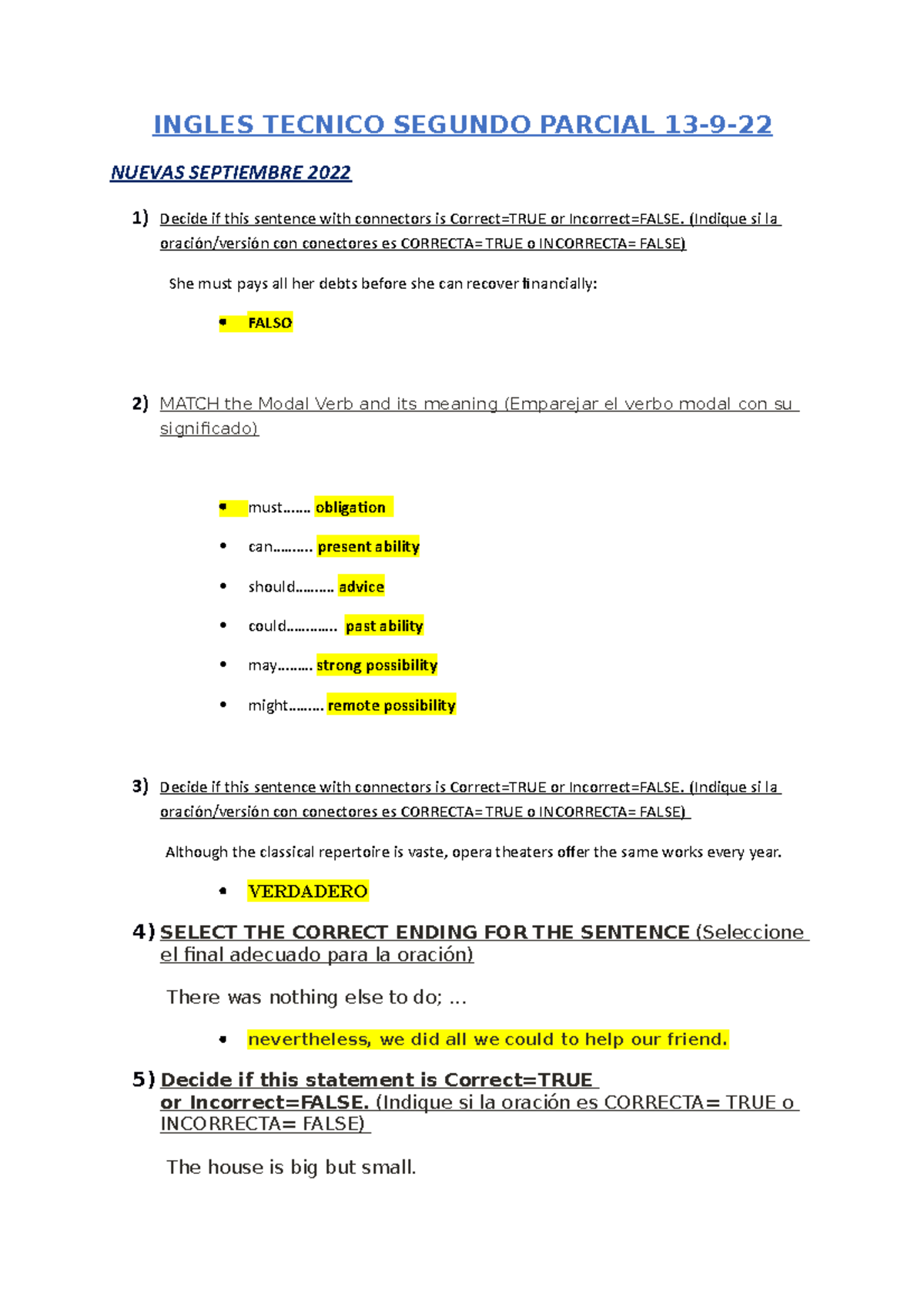I Ngles Tecnico 2° Parcial -1 - INGLES TECNICO SEGUNDO PARCIAL 13-9 ...