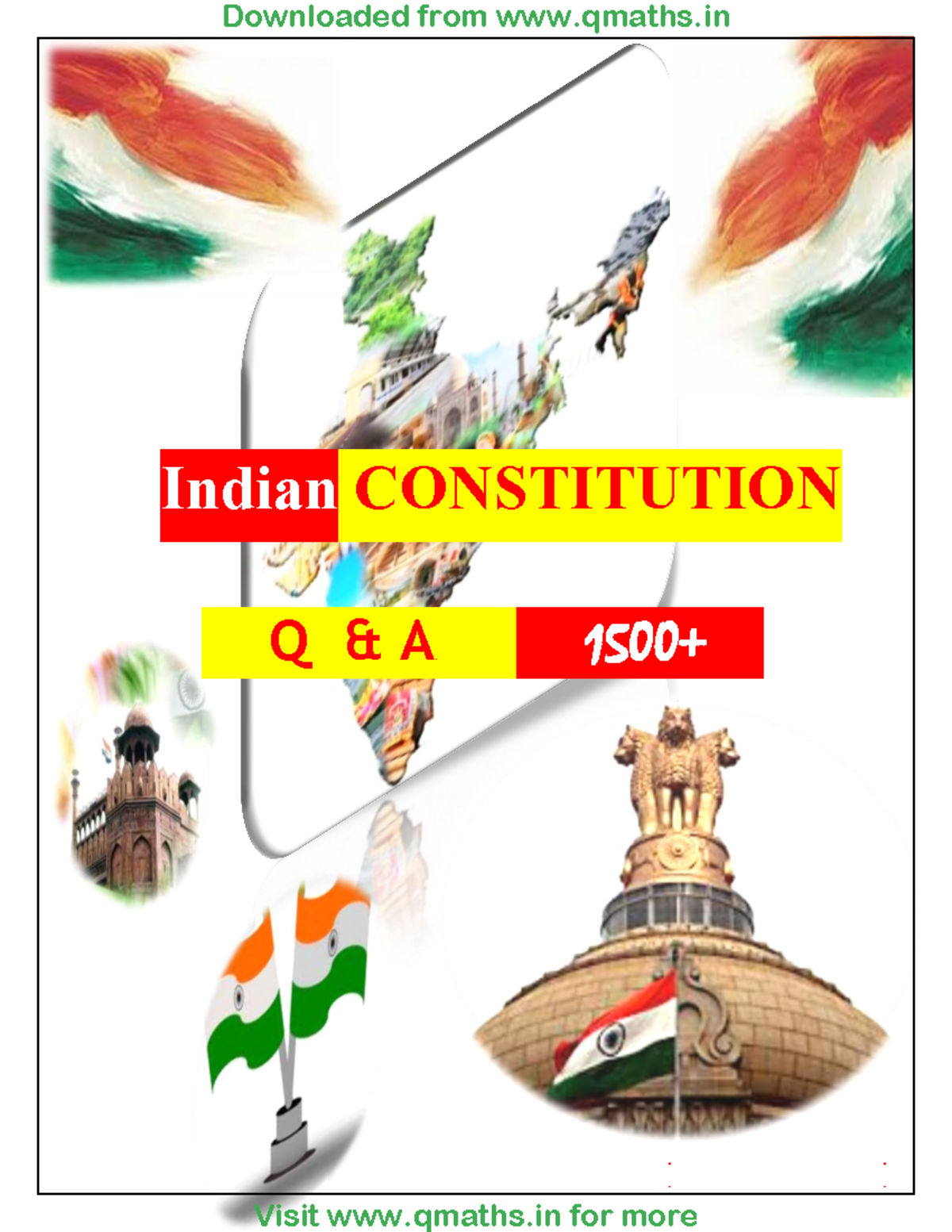 1500+ MCQs on Indian Constitution (Polity) for competitive exams - Indian CONSTITUTION Q. & A ...