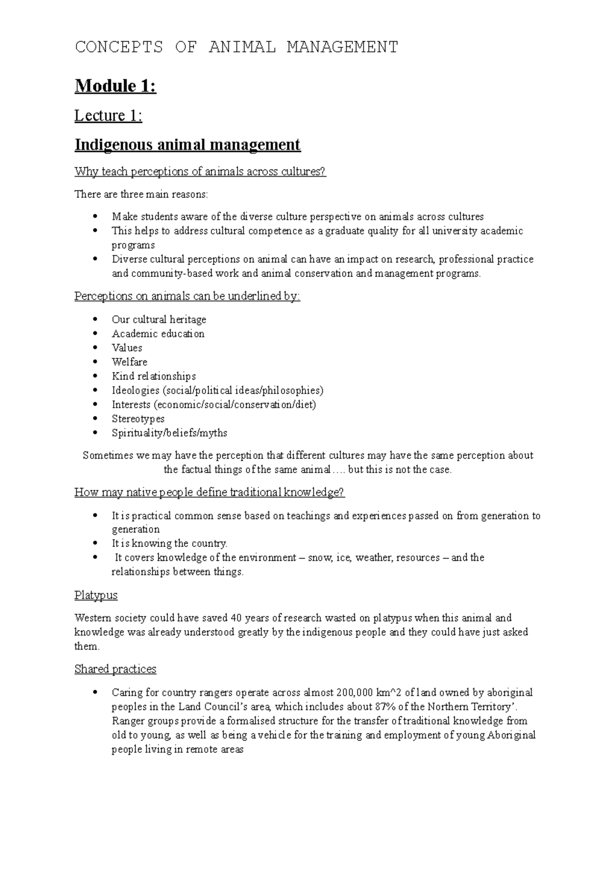 concepts of animal management - Module 1: Lecture 1: Indigenous animal ...