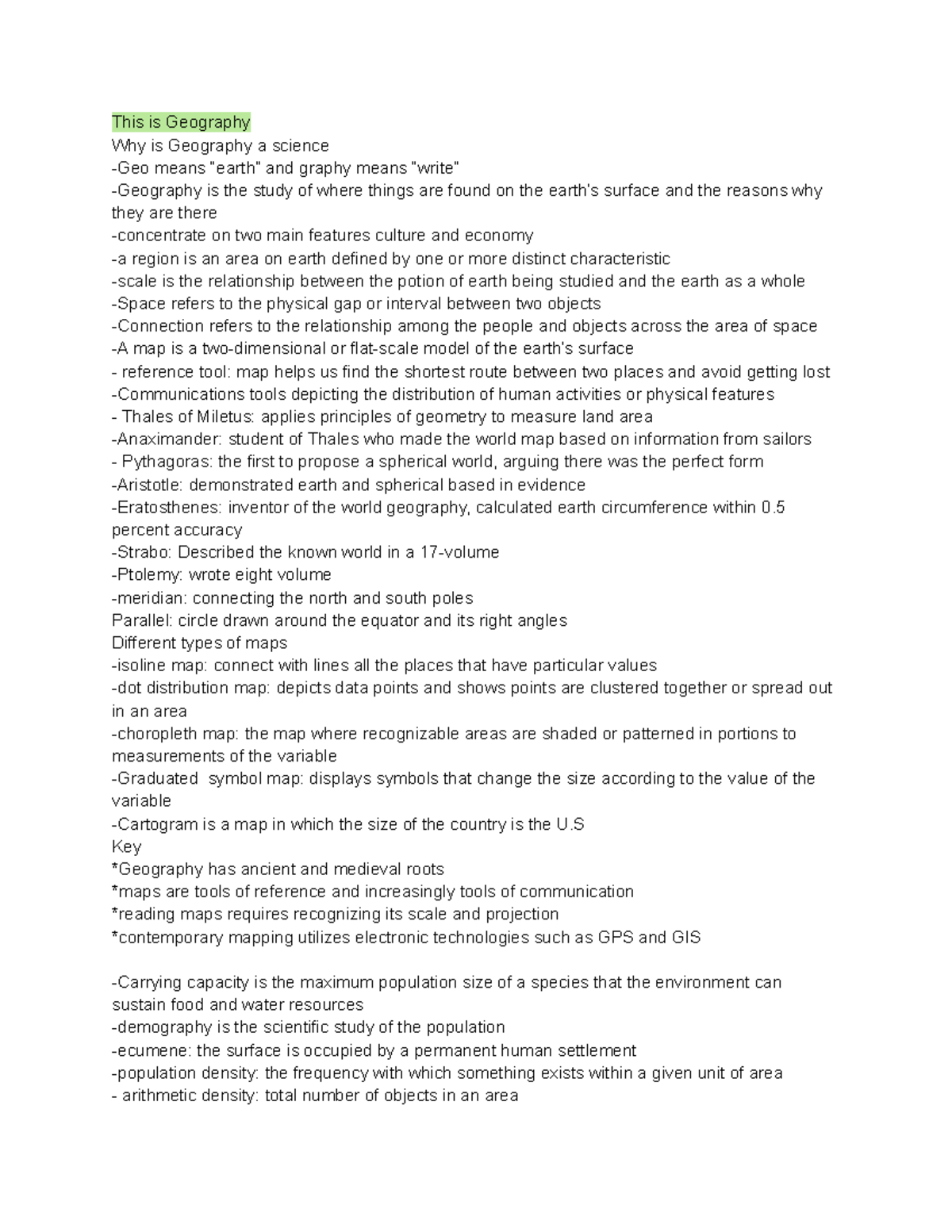 GOE notes - C. Johnson - This is Geography Why is Geography a science ...