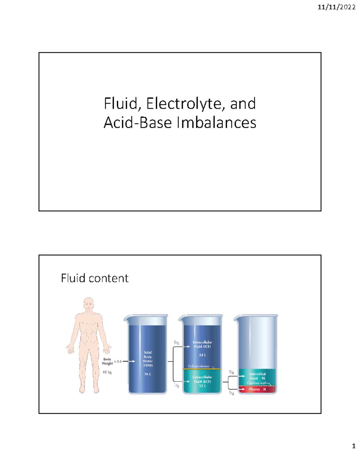 3- Fluid, Electrolyte, and acid-base imbalance - Fluid, Electrolyte ...