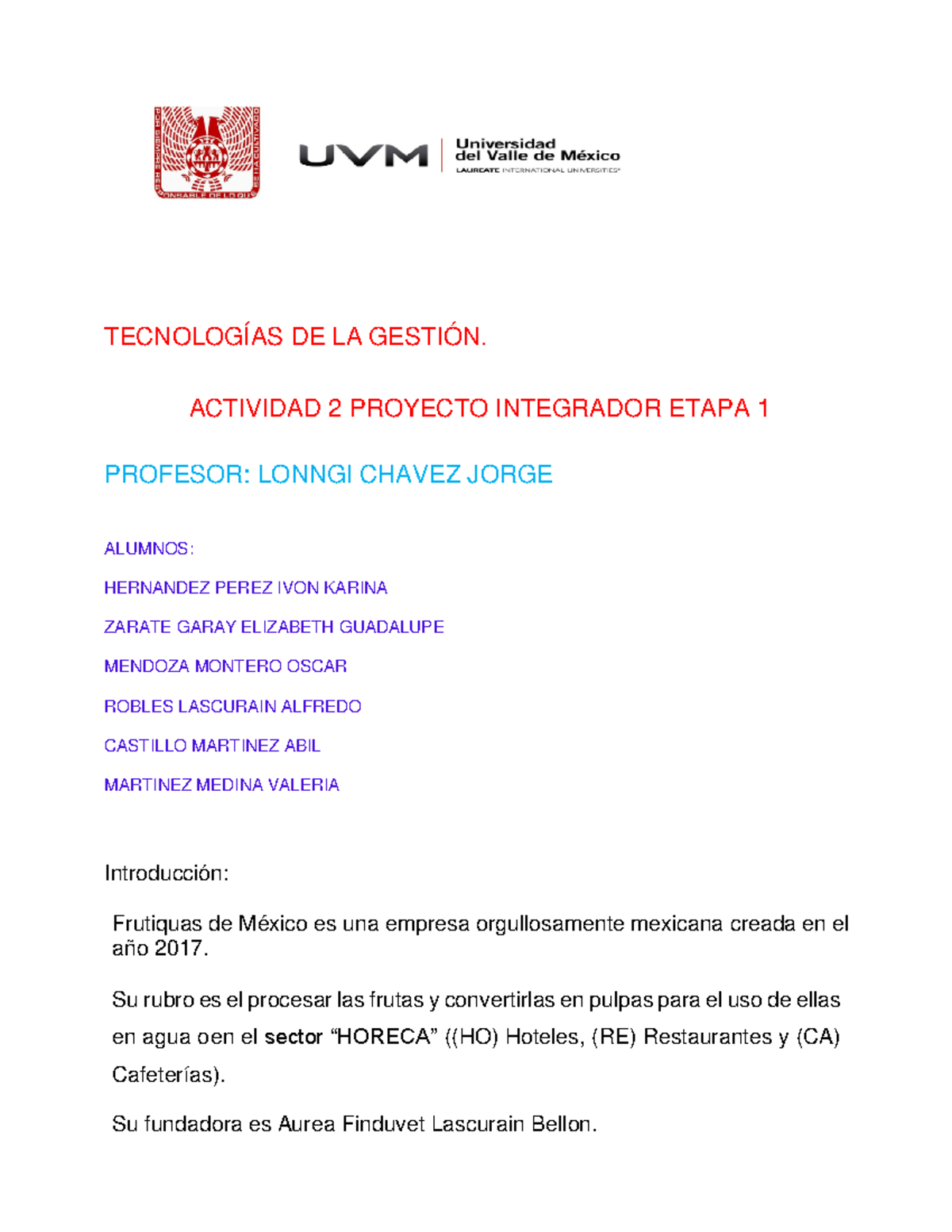 ACT 2 OMM - material para revisar - TECNOLOGÍAS DE LA GESTIÓN ...