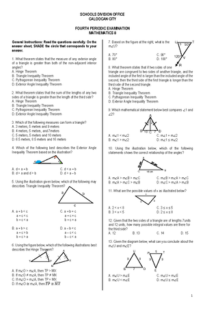 Math 8 Q4 Week 6 - MATH 8 LESSON - Page | 1 NAME ...