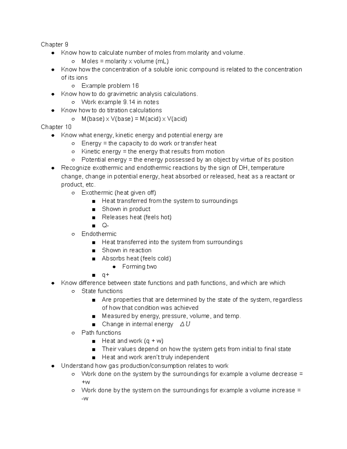 Chem Study Guide - Chapter 9 Know how to calculate number of moles from ...