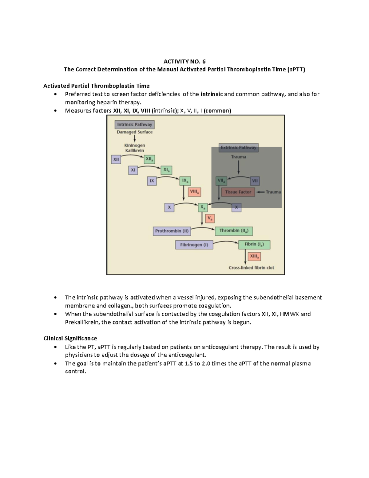 Notes Activity NO 6 a PTT - ACTIVITY NO. 6 The Correct Determination of ...