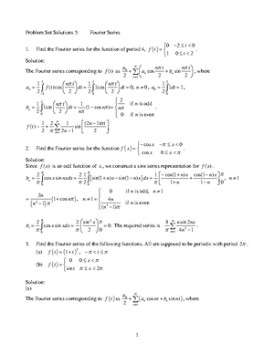 Maths folio - This is an assignment for the Mathematical Methods course ...