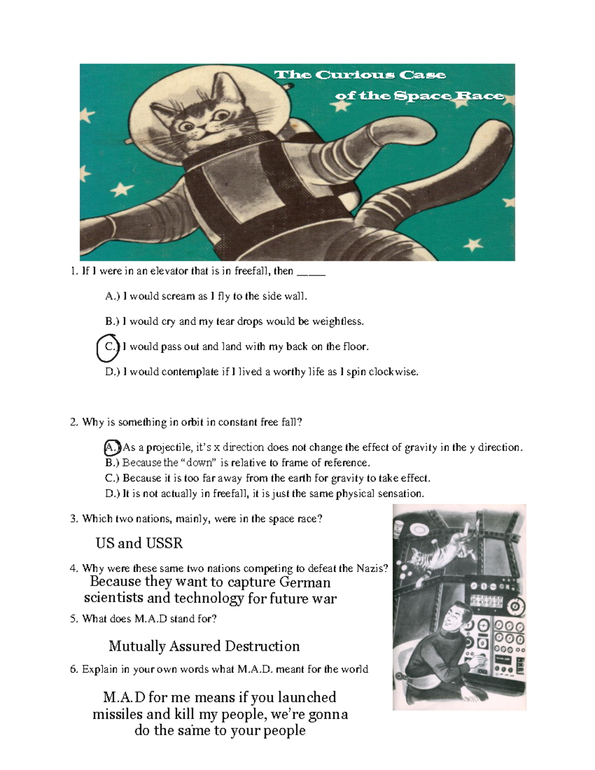 Physics QUIZ Space Race - The Curious Case of the Space Race If I were ...