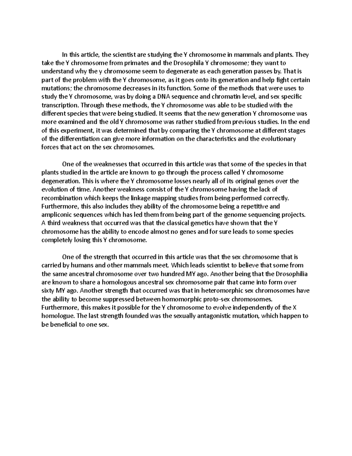 Intro to cell. Journal 2. Fall 2022 - In this article, the scientist ...