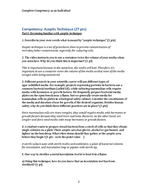 Competency 5 Standard Curve - Competency: Creating a Standard Curve (62 ...