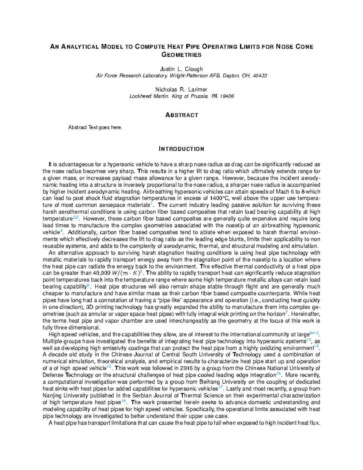 Jannaf 2023 Analytical Cone - AN ANALYTICAL MODEL TO COMPUTE HEAT PIPE ...
